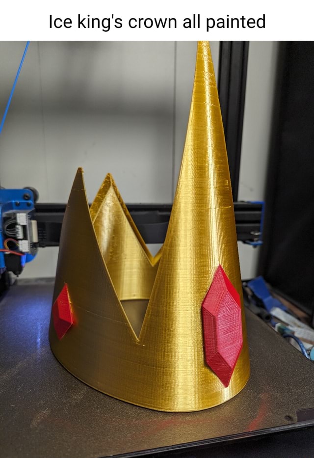 Ice king's crown all painted - iFunny