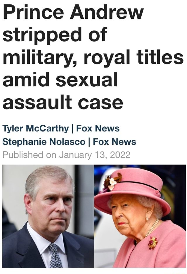 Prince Andrew stripped of military, royal titles amid sexual assault case Tyler McCarthy I Fox ...