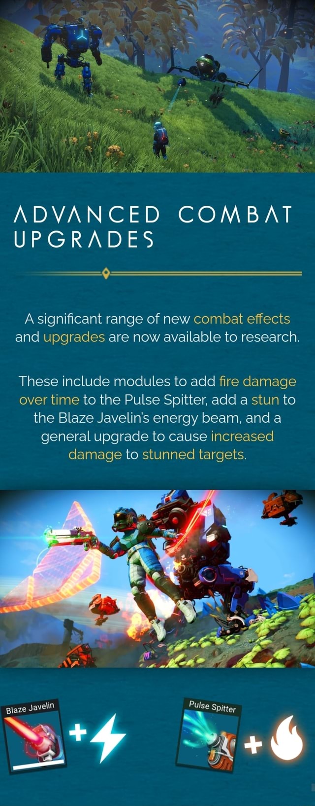 ADVANCED COMBAT UPGRADES A significant range of new combat effects and ...