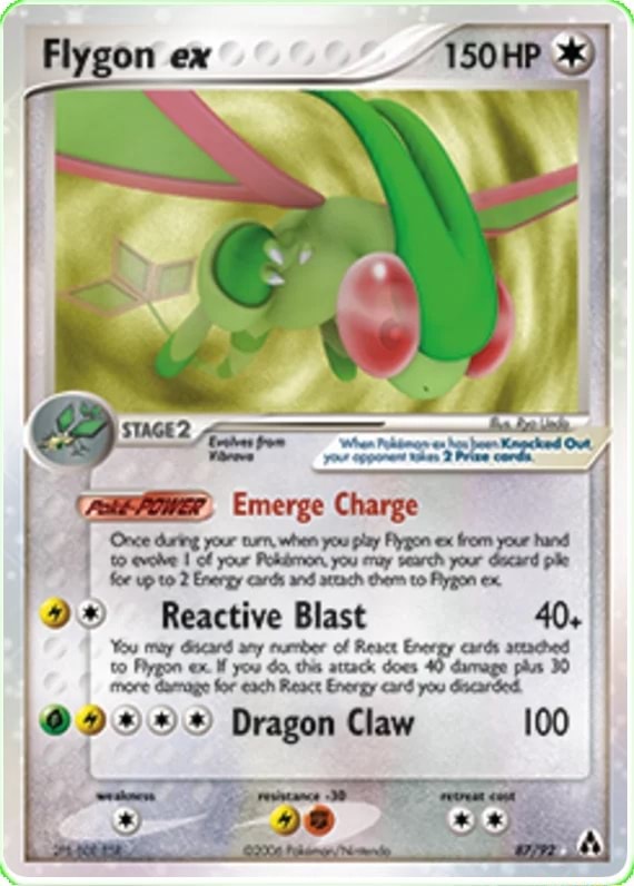 Flygon ex Emerge Charge Once: from your hand up to Energy cards and ...
