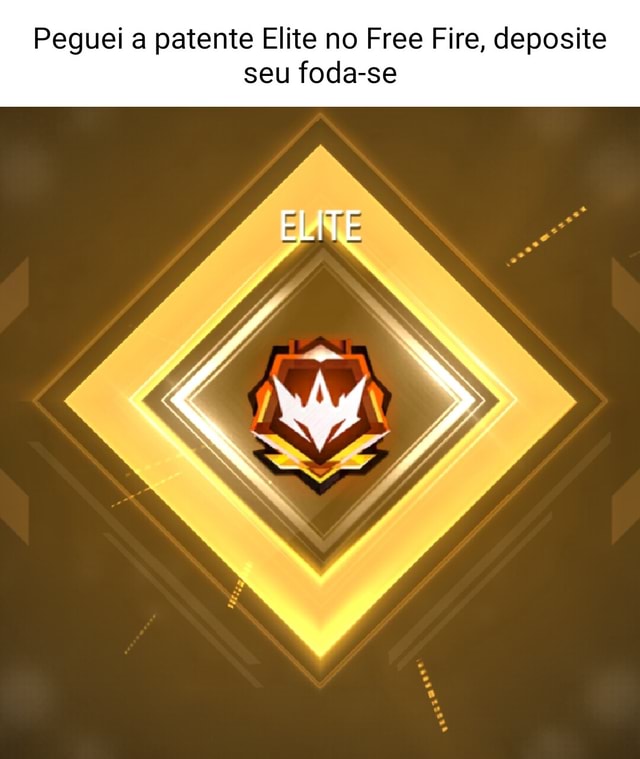 Peguei a patente Elite no Free Fire, deposite seu foda-se - iFunny Brazil