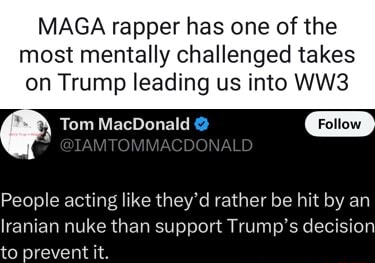 MAGA rapper has one of the most mentally challenged takes on Trump ...