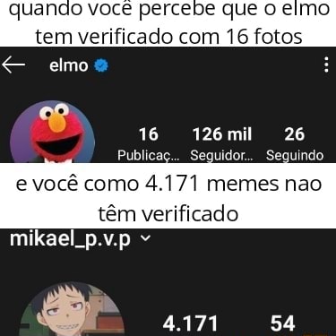 Você perce que elmo tem verificado com 16 fotos elmo "co 16 mil 26 ...