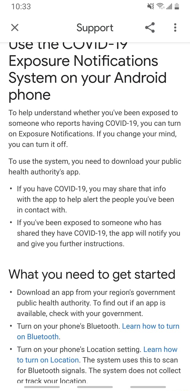 Use Ue CUVID-179 Exposure Notifications system on your Android phone To ...