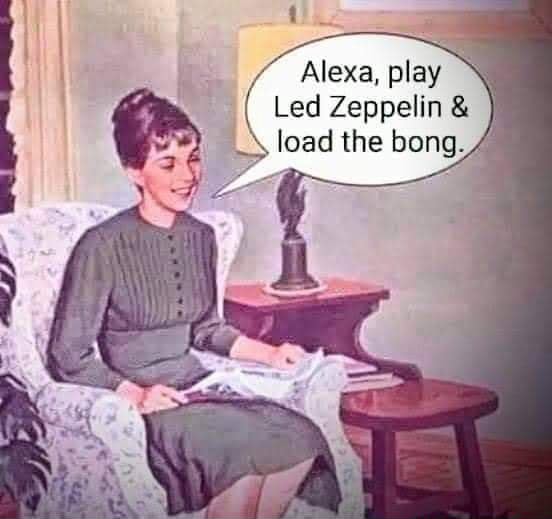 Alexa, play Led Zeppelin & load the bong. - America’s best pics and videos
