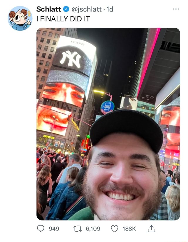 Schlatt @ @jschlatt FINALLY DID IT - iFunny