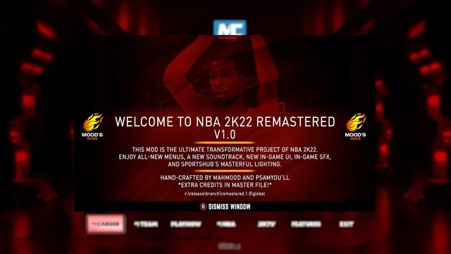 AT WELCOME TO NBA 2K22 REMASTERED moon's moop's moon's THIS MOD IS THE ...