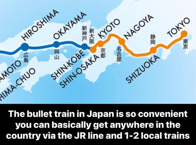 The bullet train in Japan is so convenient you can basically get ...