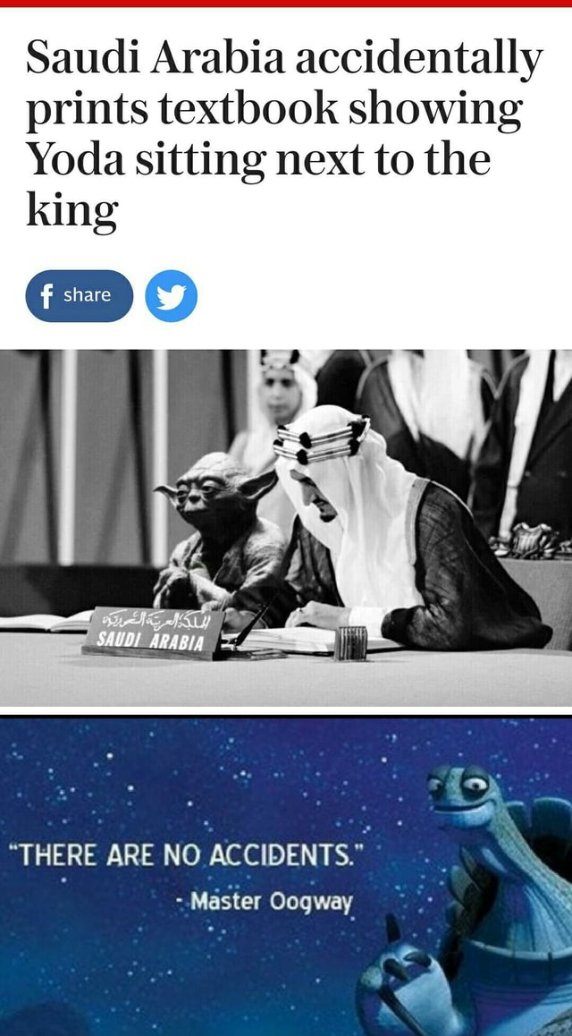 Saudi Arabia accidentally prints textbook showing Yoda sitting next to ...