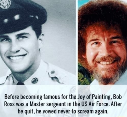 This is adorable :) - Before becoming famous for the Joy of Painting ...