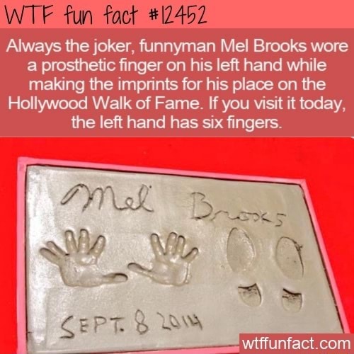 WTF fun fact #12452 Always the joker, funnyman Mel Brooks wore a ...