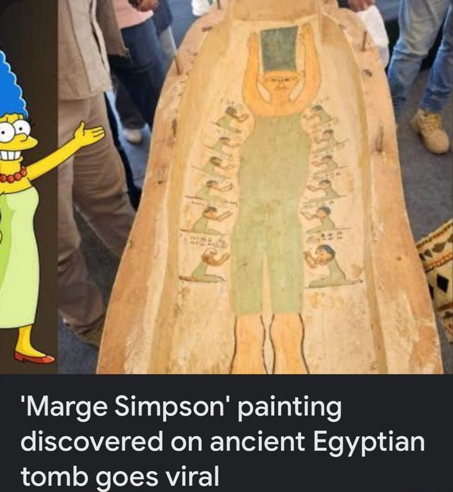 'Marge Simpson' painting discovered on ancient Egyptian tomb goes viral ...