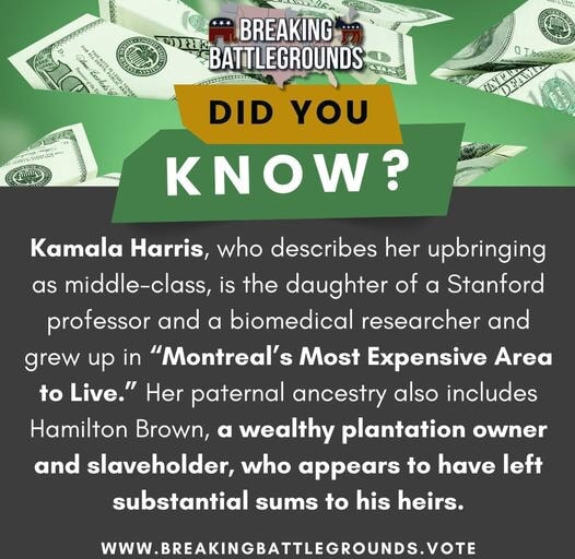 BREAKING DID YOU KNOW? Kamala Harris, who describes her upbringing as ...