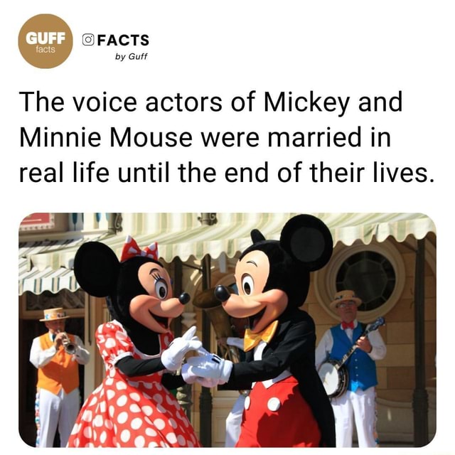 FACTS by Guff The voice actors of Mickey and Minnie Mouse were married ...
