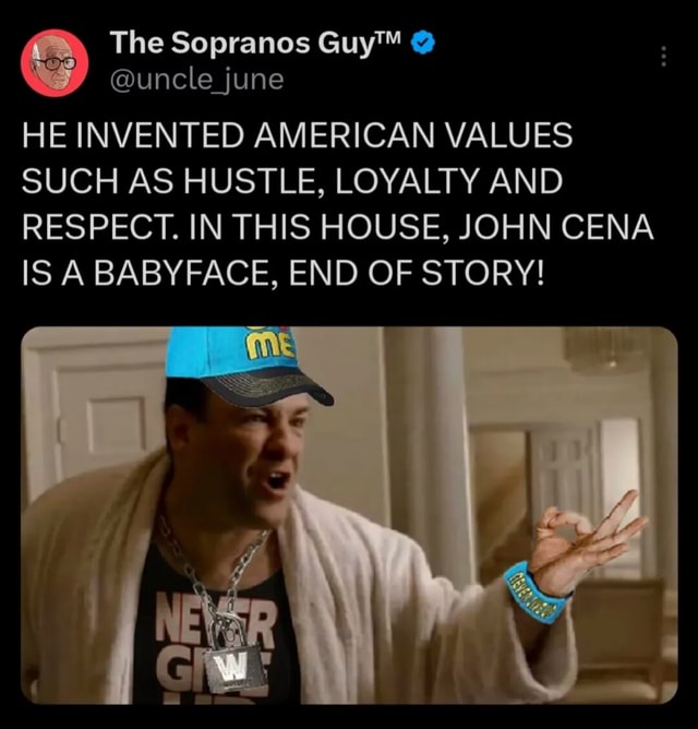 The Sopranos @uncle june HE INVENTED AMERICAN VALUES SUCH AS HUSTLE ...