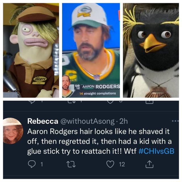 Ss RODGERS 24 straight completions Rebecca @withoutAsong- Aaron Rodgers ...