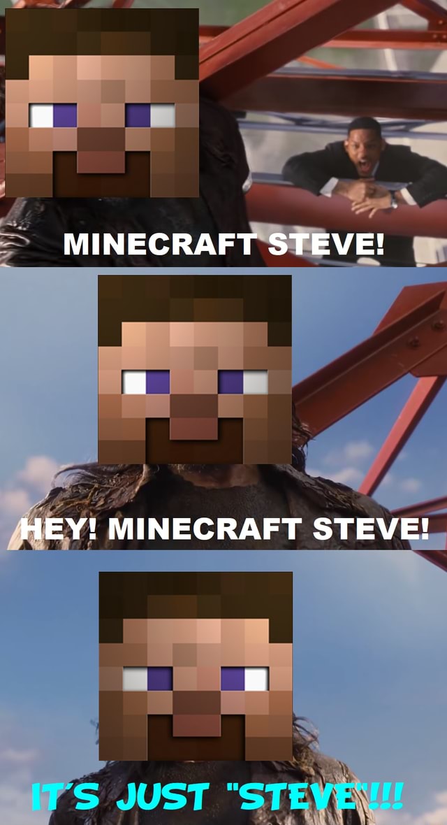 MINECRAFT STEVE! HEY! MINECRAFT STEVE! ss JUST "STEY' - iFunny