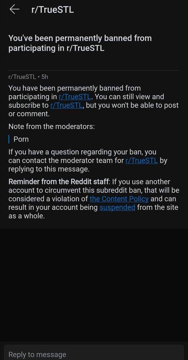 You've been permanently banned from participating in Sh You have been ...