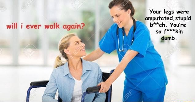 Your legs were amputated, stupid b**ch. You're so f***kin dumb. will i ...