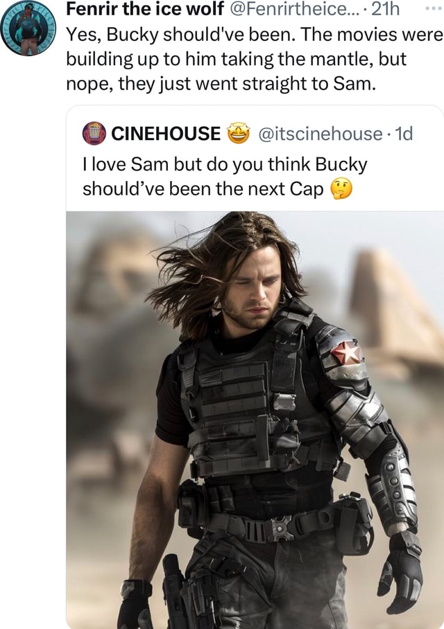 Fenrir the ice wolf @Fenrirtheice...- Yes, Bucky should've been. The ...