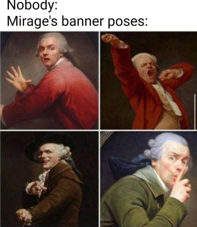 Mirage's banner poses: - iFunny