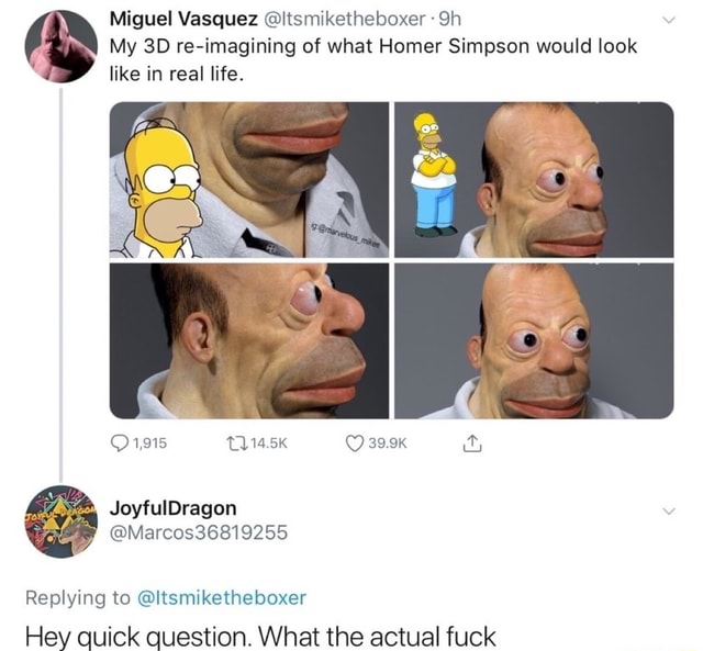 Miguel Vasquez Ltsmiketheboxer My Re Imagining Of What Homer Simpson