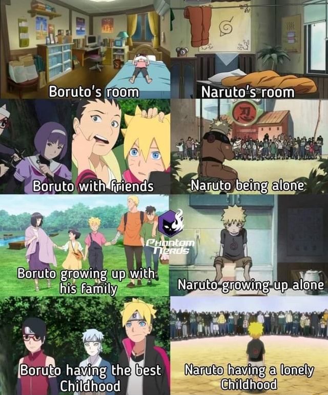 Boruto's room Naruto's room Boruto with2iriends Naruto being alone ...