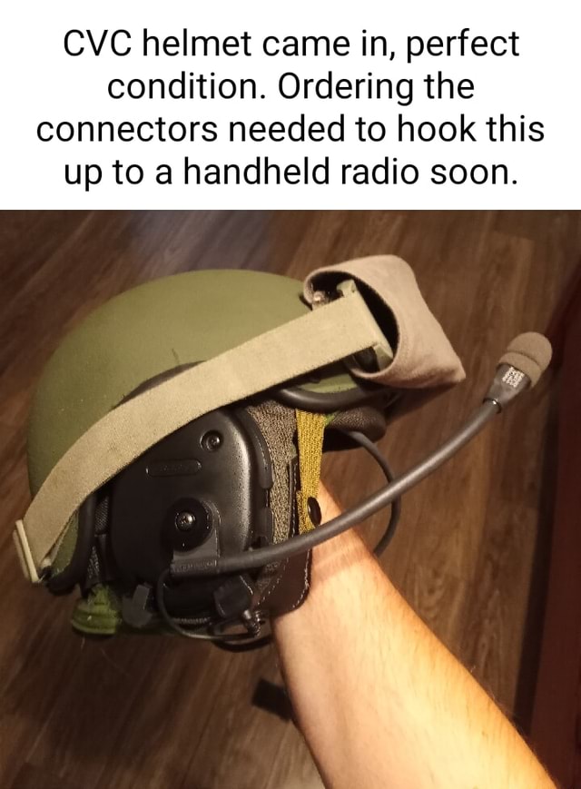 CVC helmet came in, perfect condition. Ordering the connectors needed ...
