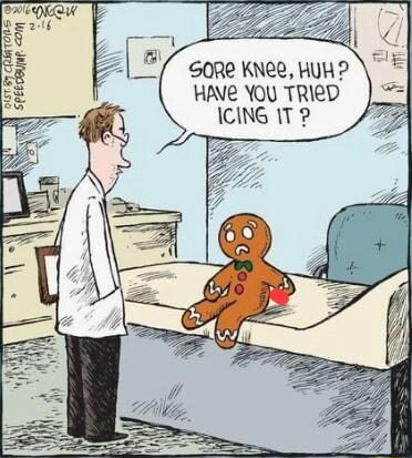 Sore KNee, HUH? HAVE YOU TRIED ICING IT ? - iFunny