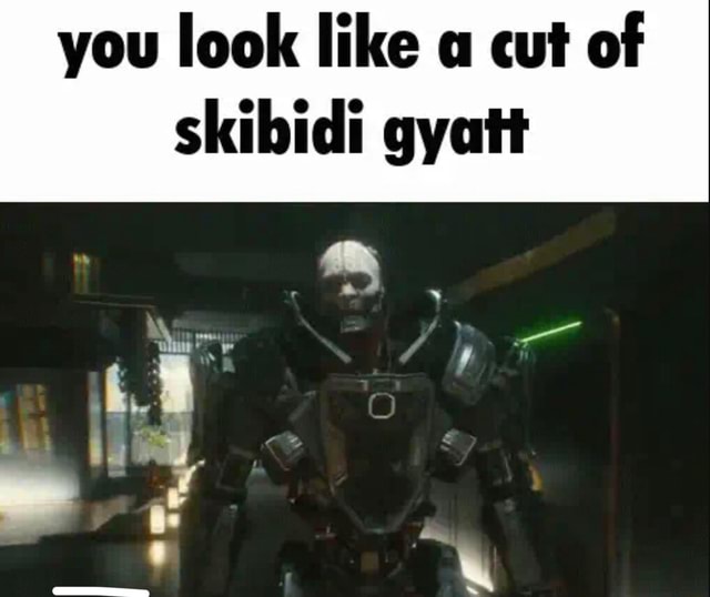 You look like a cut of skibidi gyatt - iFunny