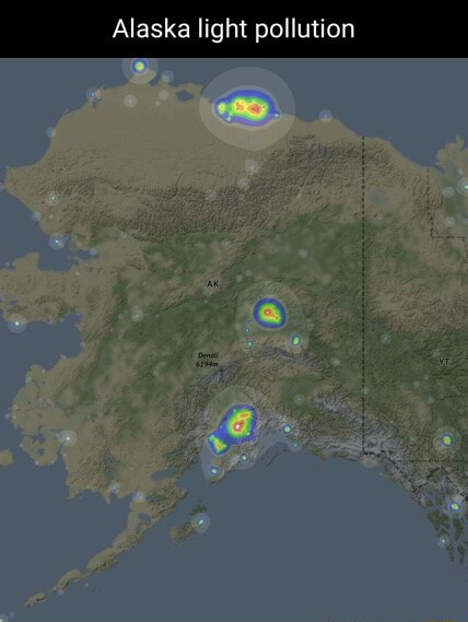 Alaska light pollution - iFunny