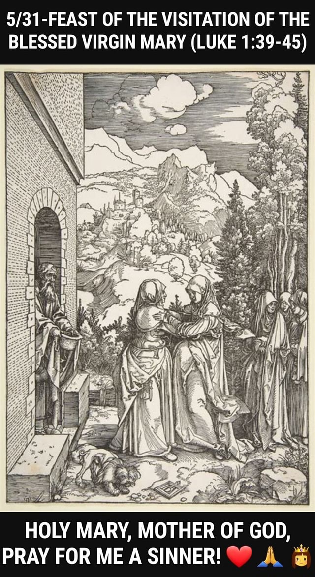 OF THE VISITATION OF THE BLESSED VIRGIN MARY (LUKE HOLY MARY, MOTHER OF GOD, PRAY FOR ME A ...