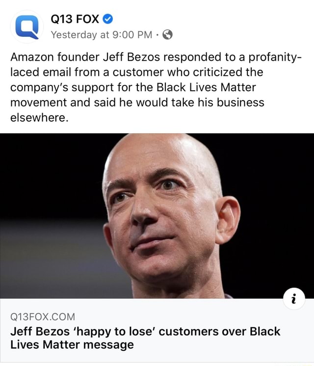 Yesterday at 9:00 PM: Amazon founder Jeff Bezos responded to a ...