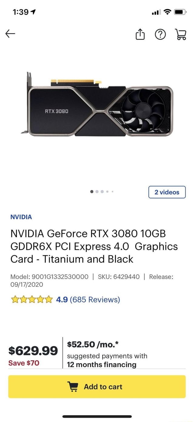 Al RTX 3080 NVIDIA NVIDIA GeForce RTX 3080 10GB GDDR6X PCI Express 4.0 ...