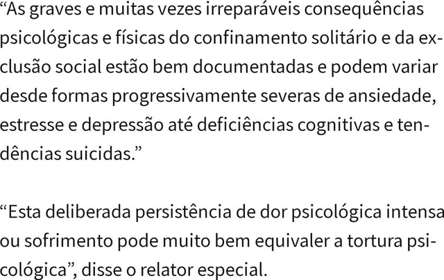 "As graves e muitas vezes irreparáveis consequências psicológicas e ...