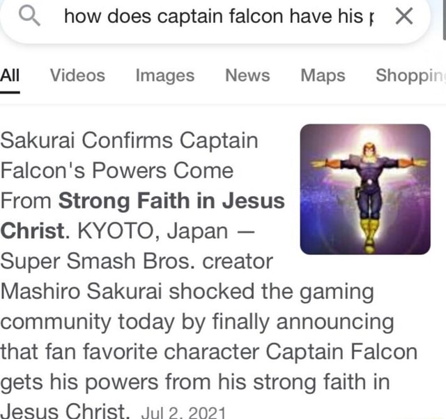 How does captain falcon have hiss All Videos Images News Maps Shoppi ...
