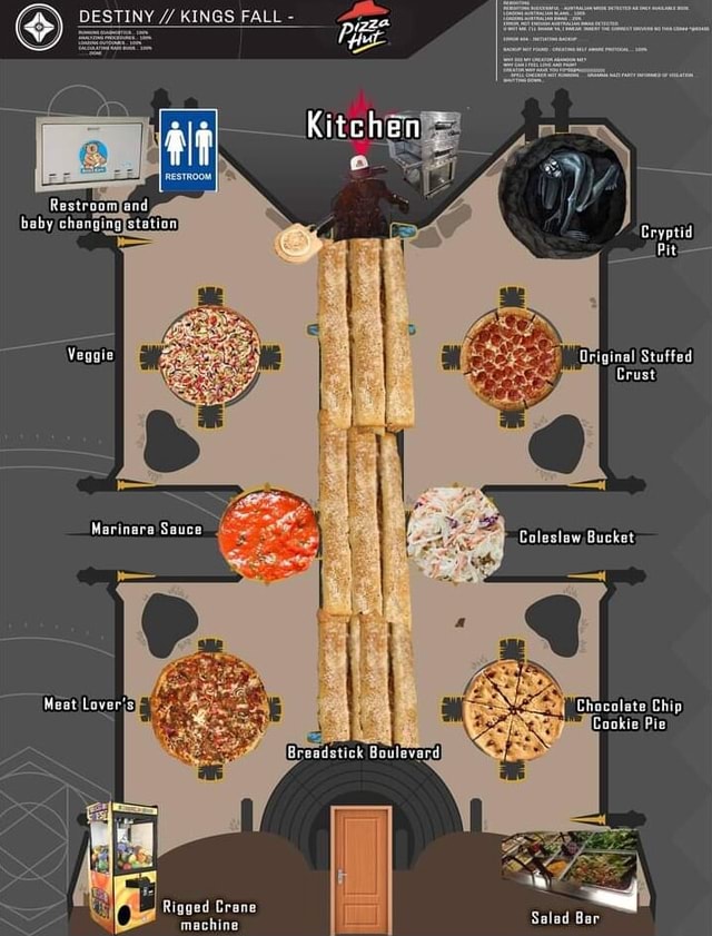 DESTINY KINGS FALL Coleslaw, Bucket Salad Bar Lover's Rigged Crane ...