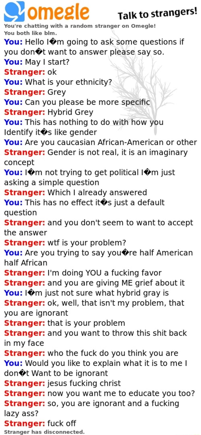 MM le Talk to strangers! You're chatting with a random stranger on ...