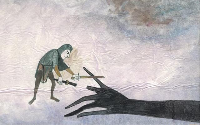 Isildur cutting the ring from Sauron's hand - iFunny