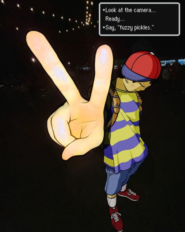 *Look at the camera... Ready... *Say, "fuzzy pickles." - iFunny