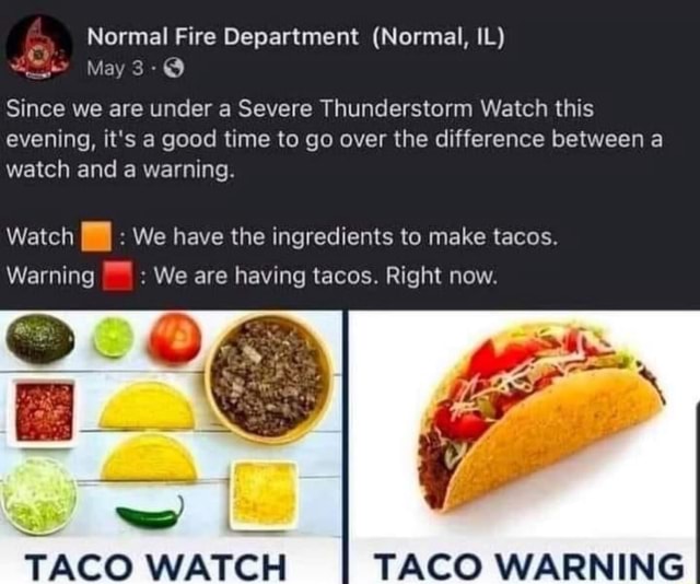 Normal Fire Department (Normal, IL) May Since we are under a Severe ...