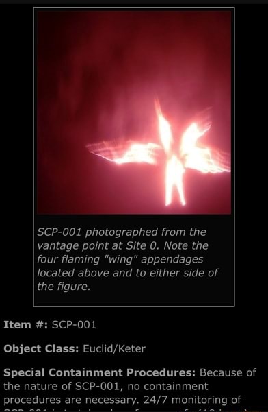 SCP-001 photographed from the vantage point at Site 0. Note the four ...