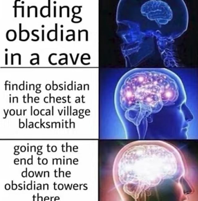 FInding obsidian in a cave ﬁnding obsidian in the chest at your local ...
