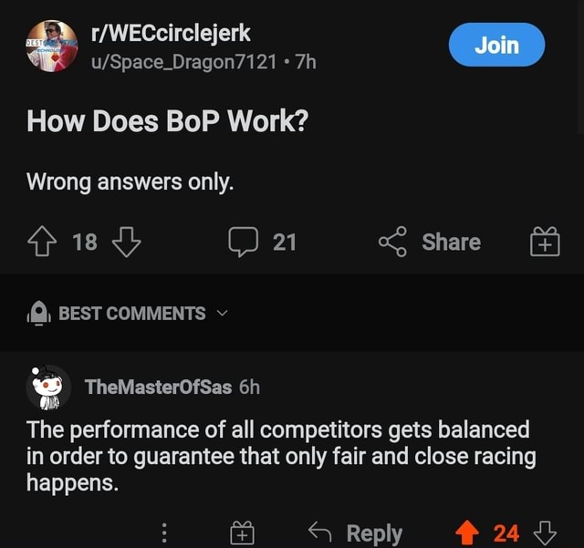 Join ES How Does BoP Work? Wrong answers only. 18 C) 21 Share (Q, BEST ...