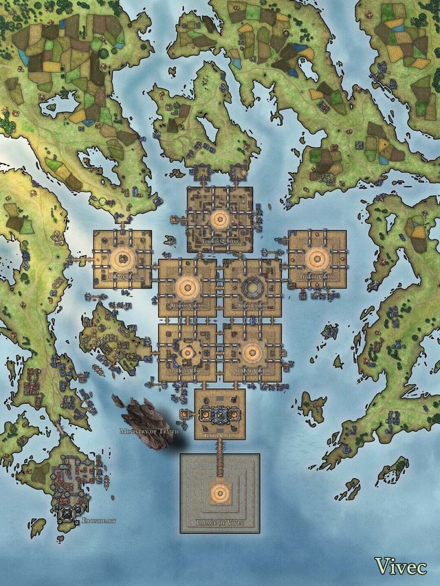 Map of the city of Vivec - iFunny