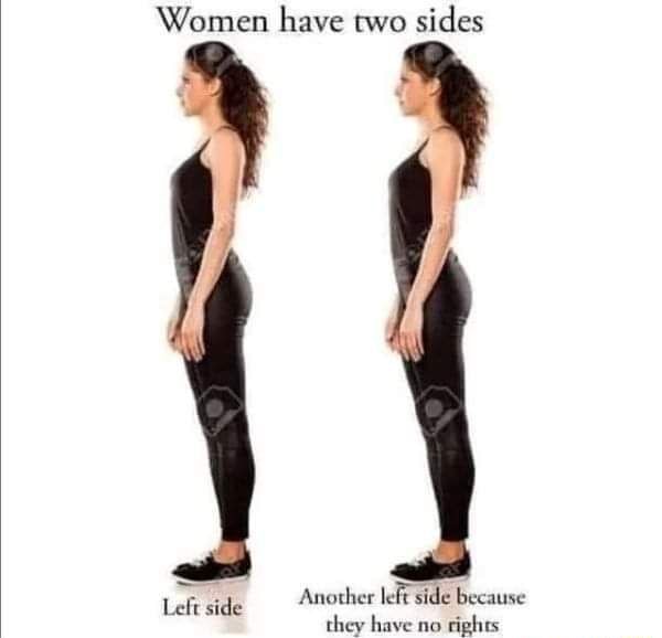 Women have two sides Another left side because Left side ide bec they ...