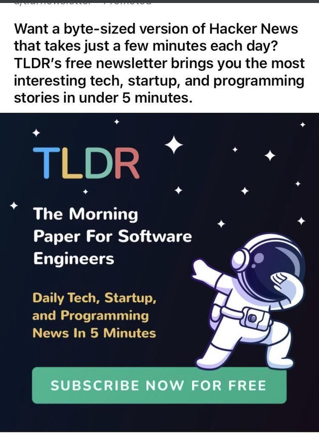 Want a byte-sized version of Hacker News that takes just a few minutes ...