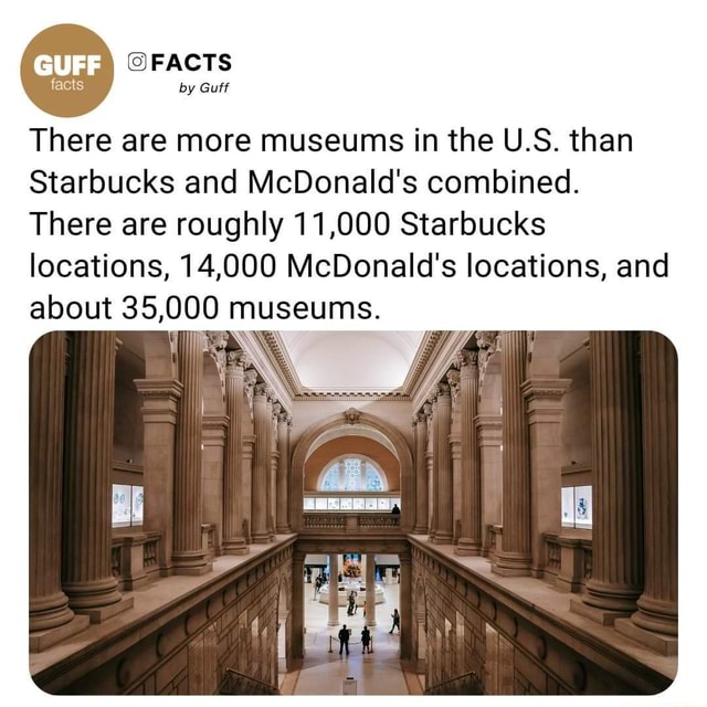 FACTS by Guff There are more museums in the U.S. than Starbucks and ...