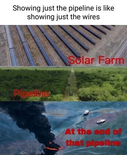 Showing just the pipeline is like showing just the wires "At the end of ...