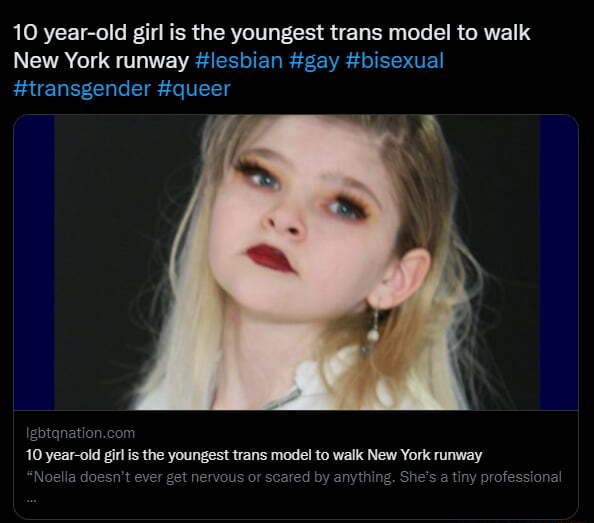 10 year-old girl is the youngest trans model to walk New York runway # ...